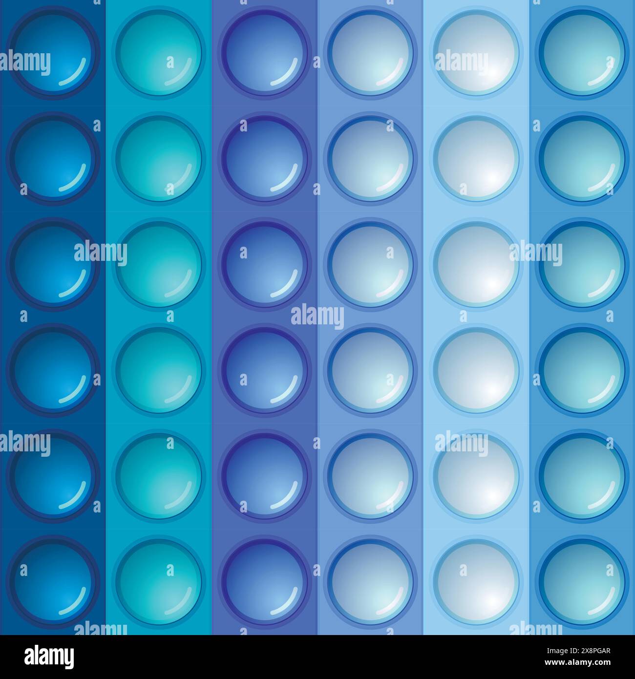 Seamless pattern with trendy game pop it, simple dimple. Rainbow fidget ...