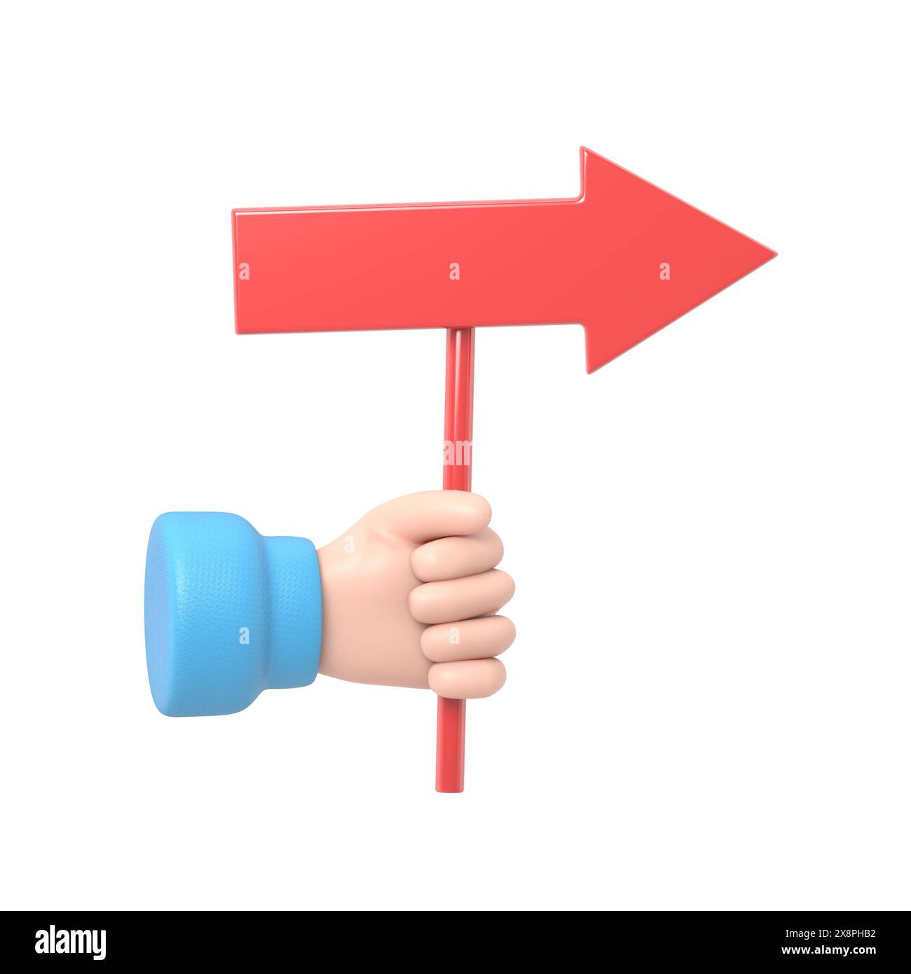 Cartoon Gesture Icon Mockup.Pointer arrow in a cartoon hand on. Disney ...