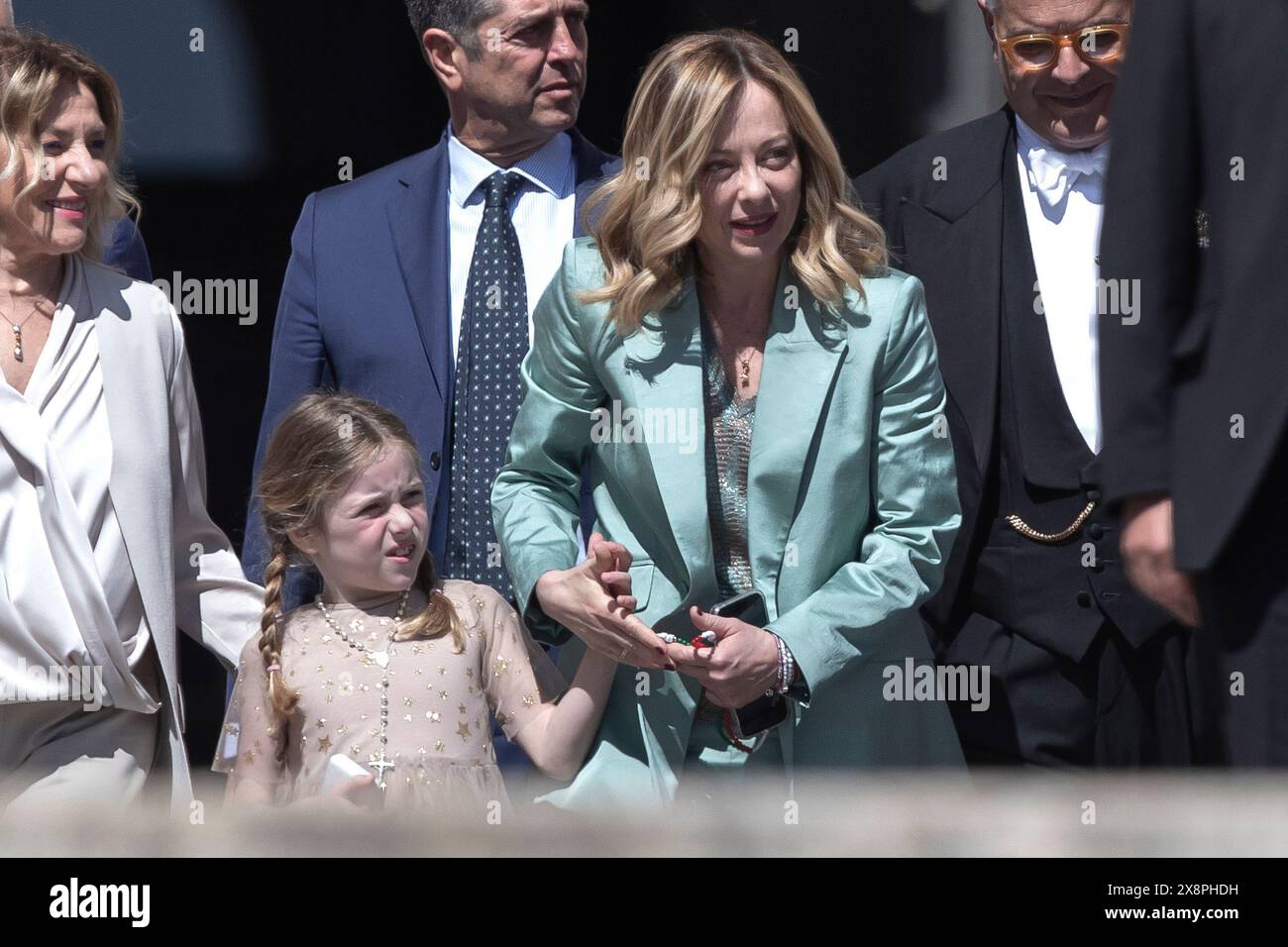 The Italian Prime Minister, Giorgia Meloni, attends the mass for World ...