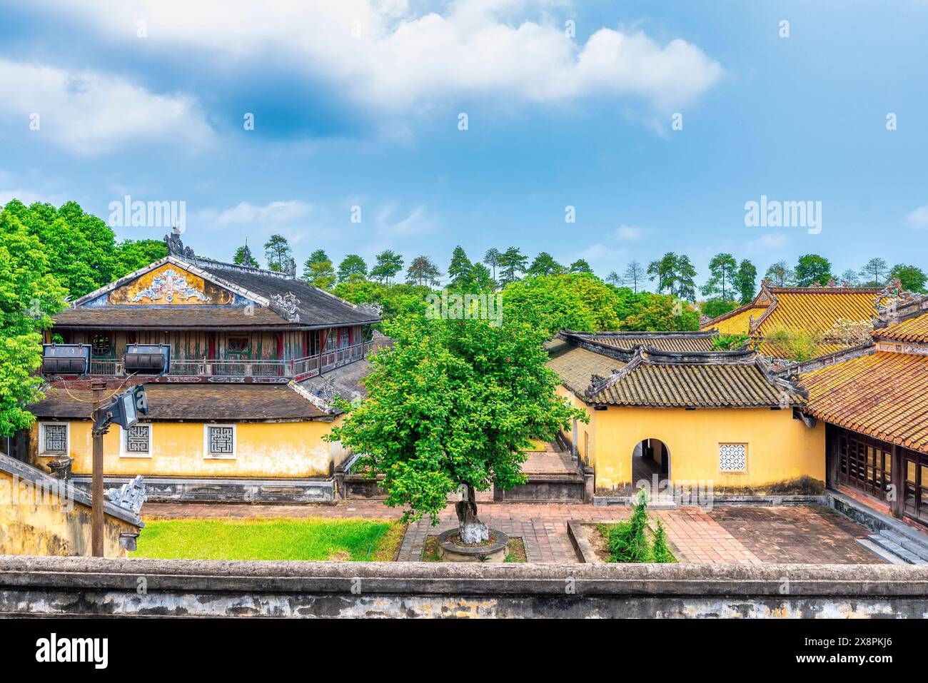 Hue, Vietnam - April 10th, 2024: views of above forbidden citadel with ...