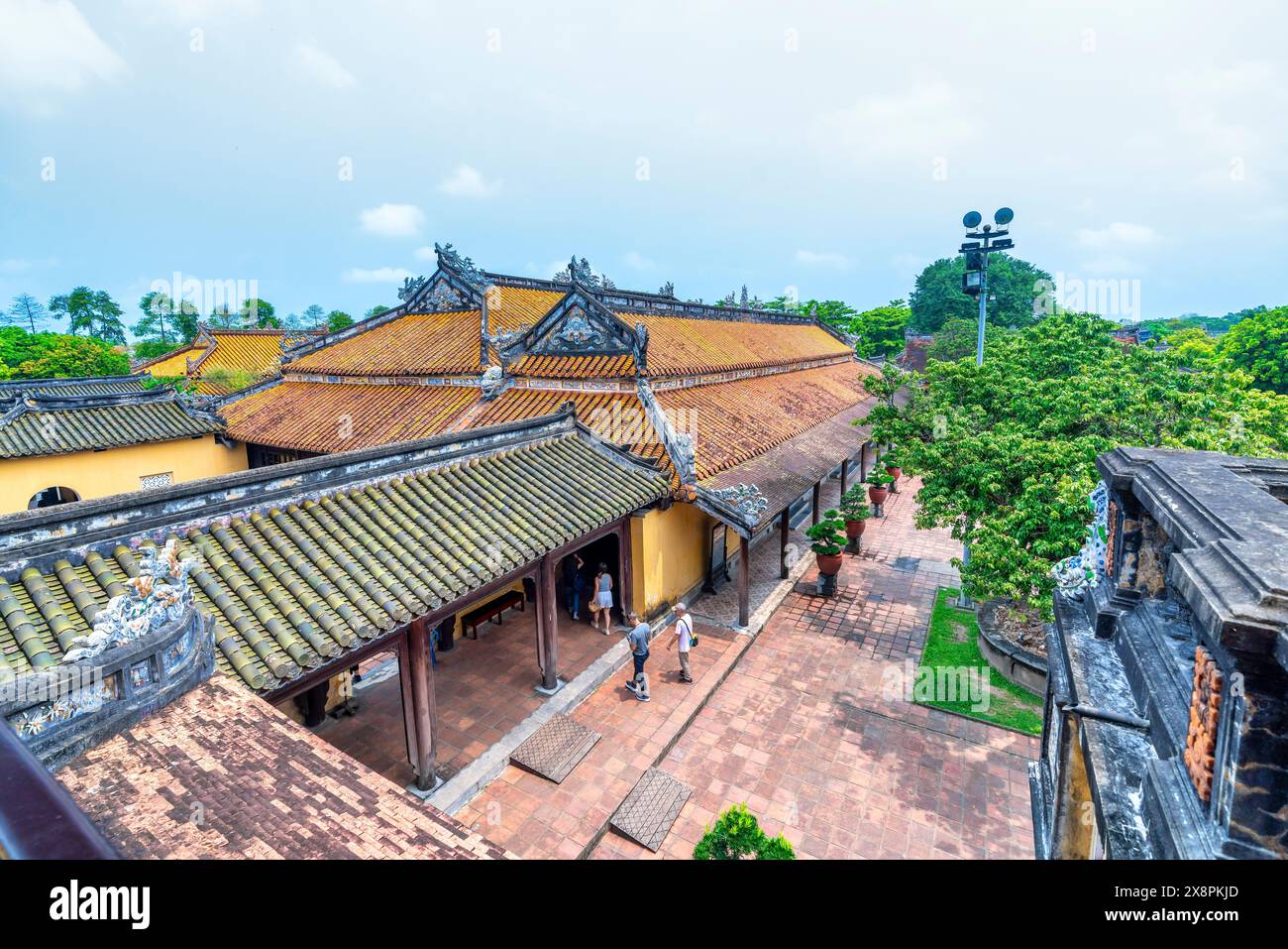Hue, Vietnam - April 10th, 2024: views of above forbidden citadel with ...