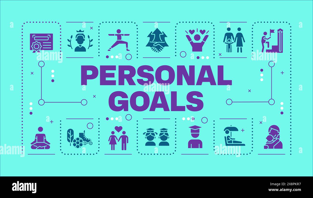 Personal goals light blue word concept Stock Vector Image & Art - Alamy