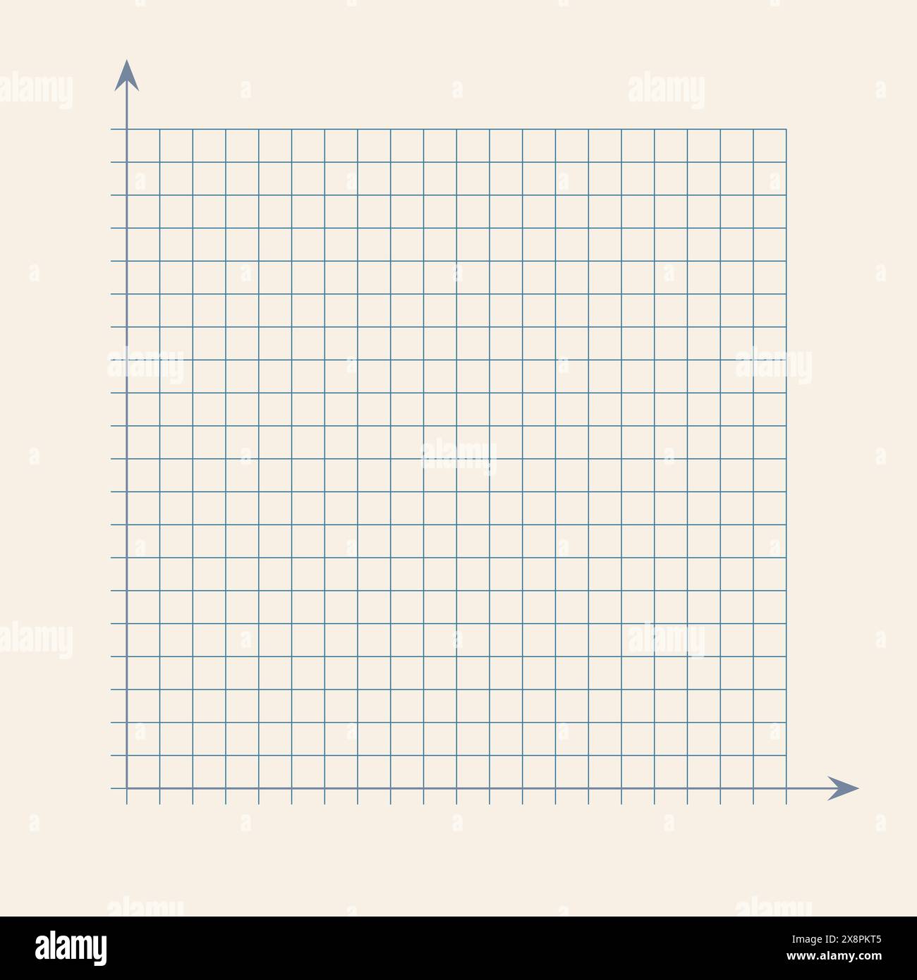 Grid paper. Mathematical graph. Cartesian coordinate system with x-axis ...