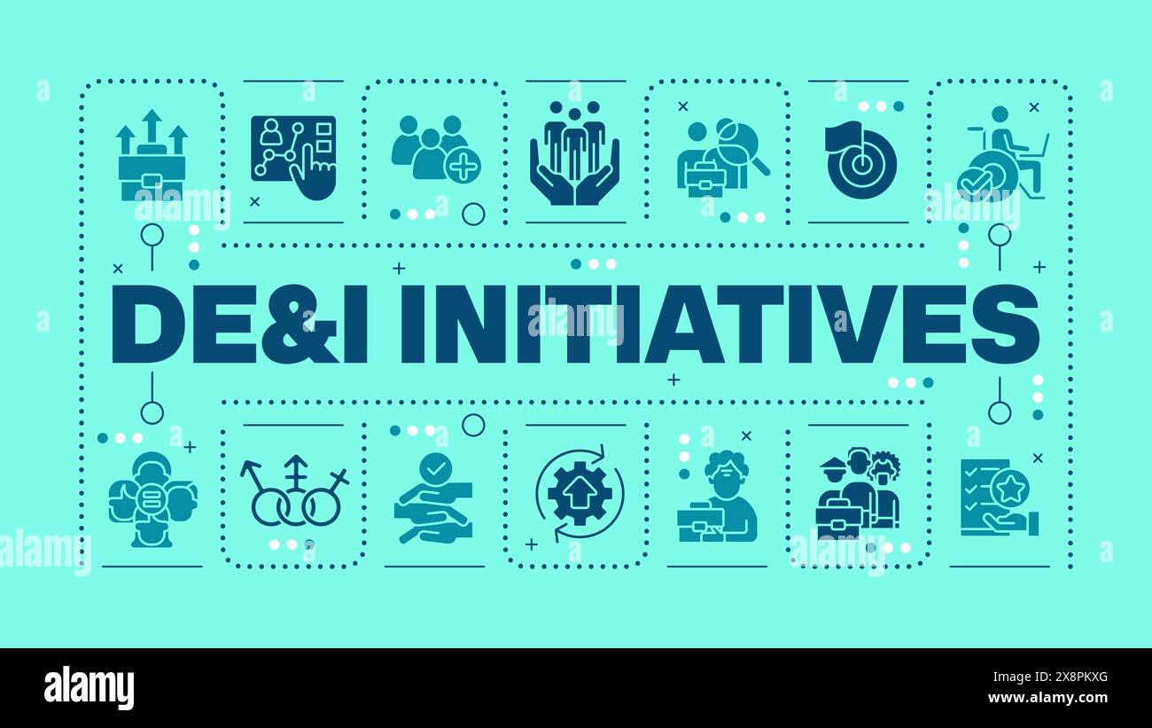 DEI initiatives turquoise word concept Stock Vector Image & Art - Alamy