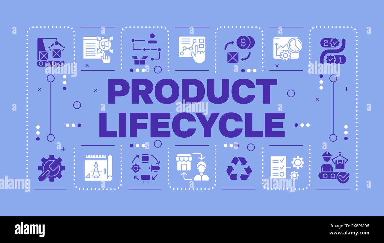 Product lifecycle light purple word concept Stock Vector Image & Art ...