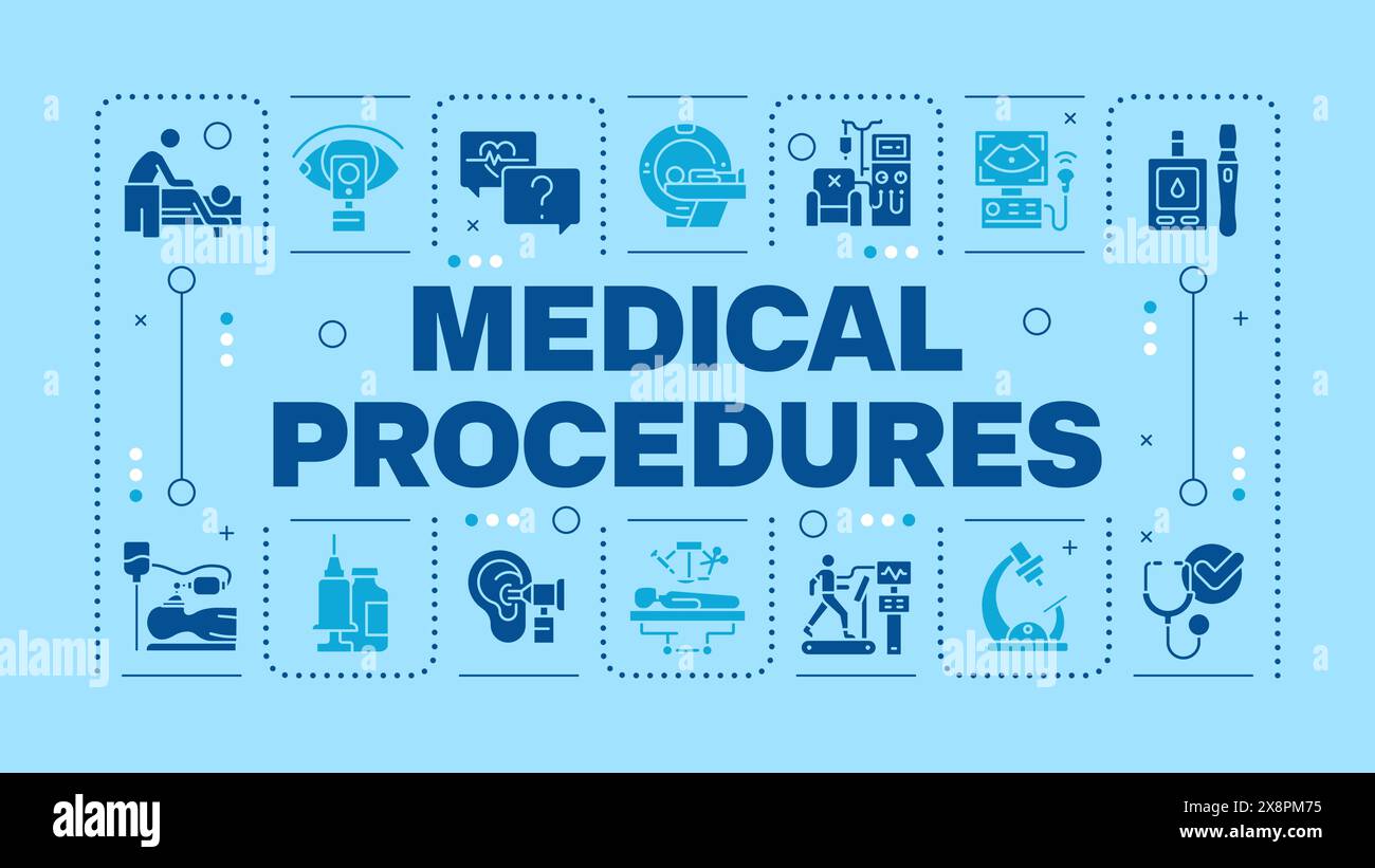 Medical procedures blue word concept Stock Vector Image & Art - Alamy