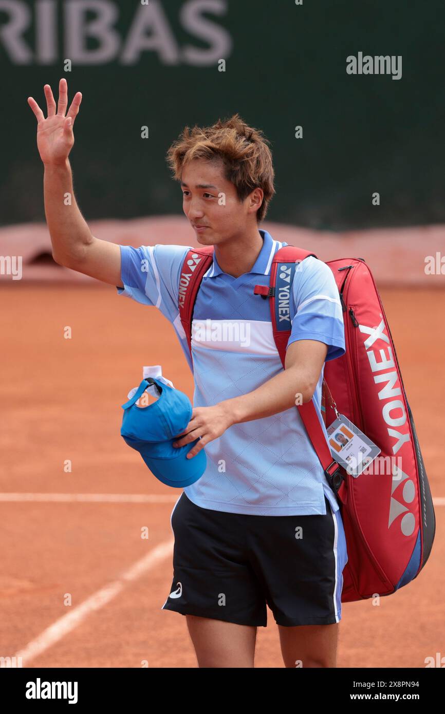 Shintaro Mochizuki of Japan during day 1 of the 2024 French Open ...