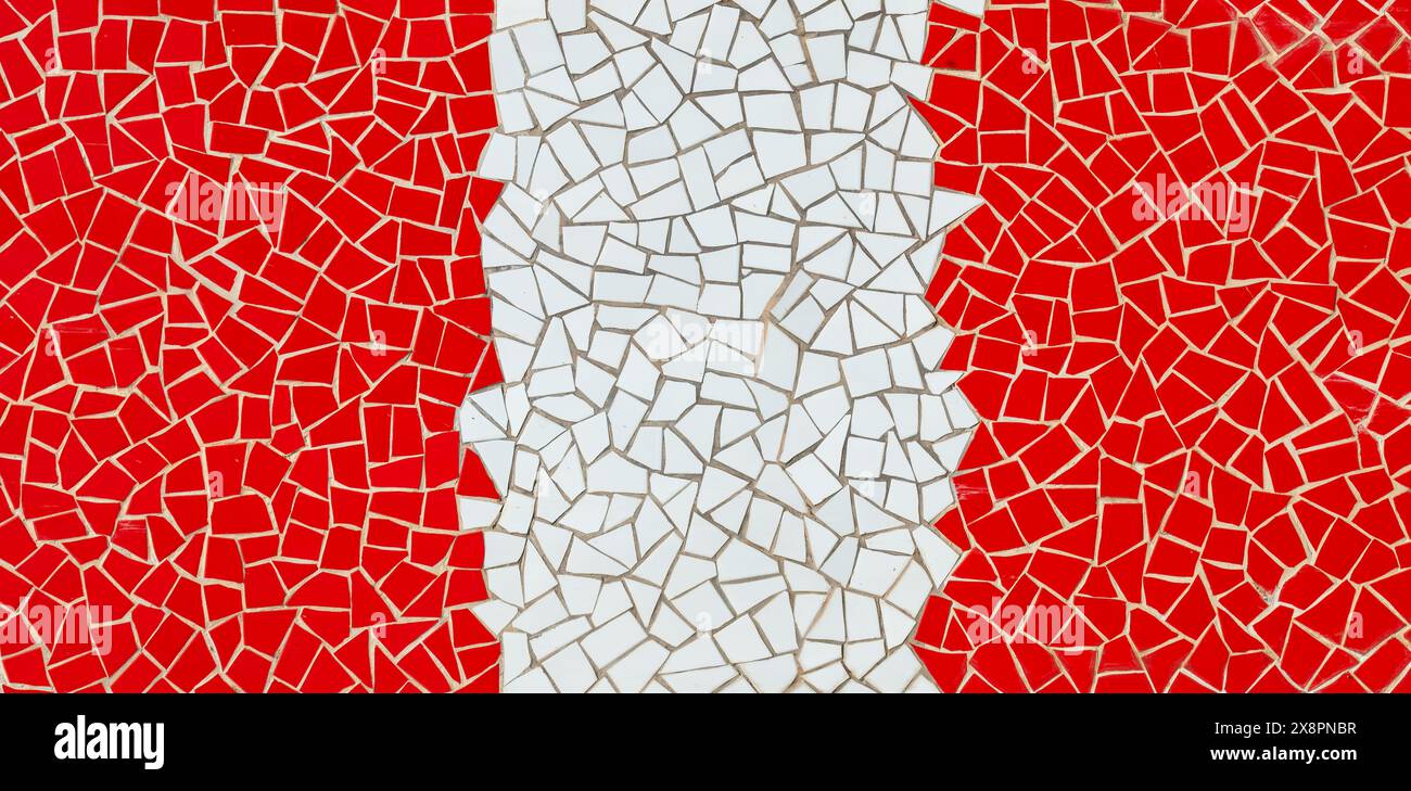 Austria Flag in Mosaic Style - Abstract Austrian National Flag Design ...