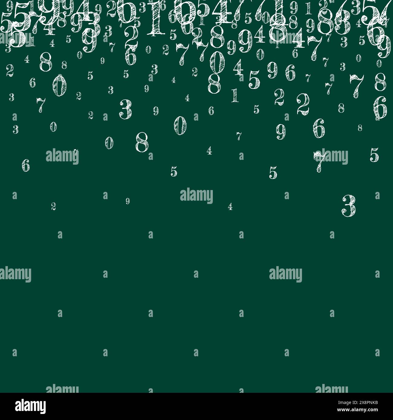 Flying digits and numbers. School math notebook cover. Back to school ...