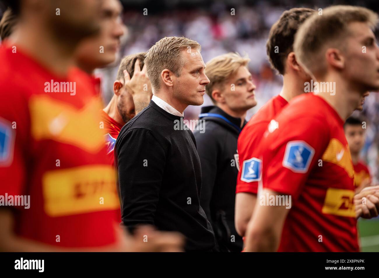 Copenhagen, Denmark. 26th May, 2024. Head coach Johannes Hoff Thorup of FC Nordsjaelland seen ...