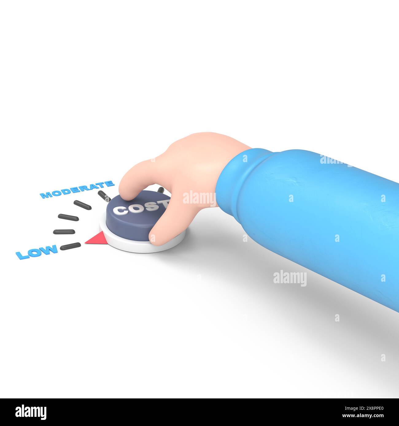 Cartoon Gesture Icon Mockup.Flat 3d isometric businessman hand turn ...