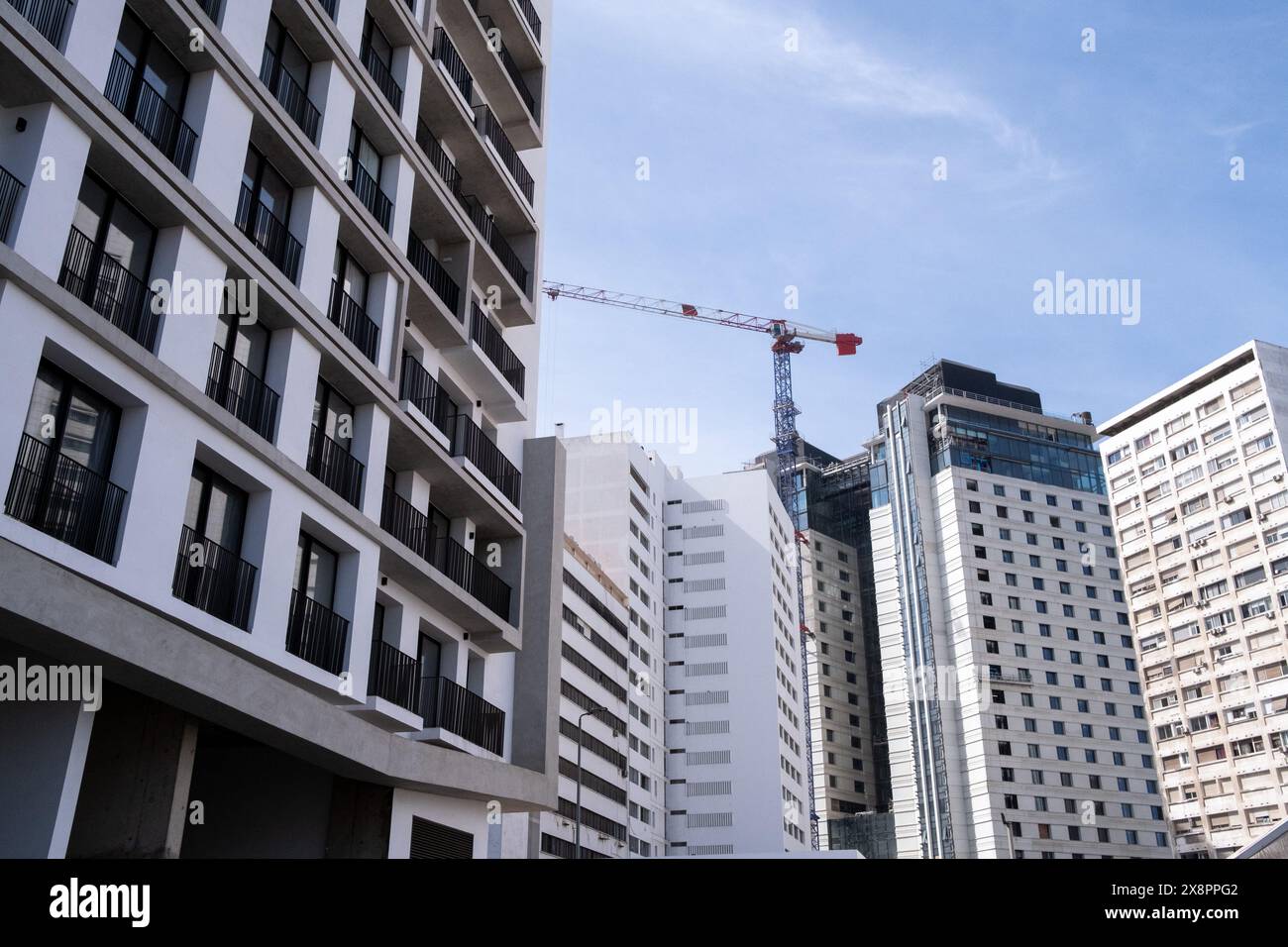 Construction of modern buildings in Casablanca, Casablanca-Settat ...