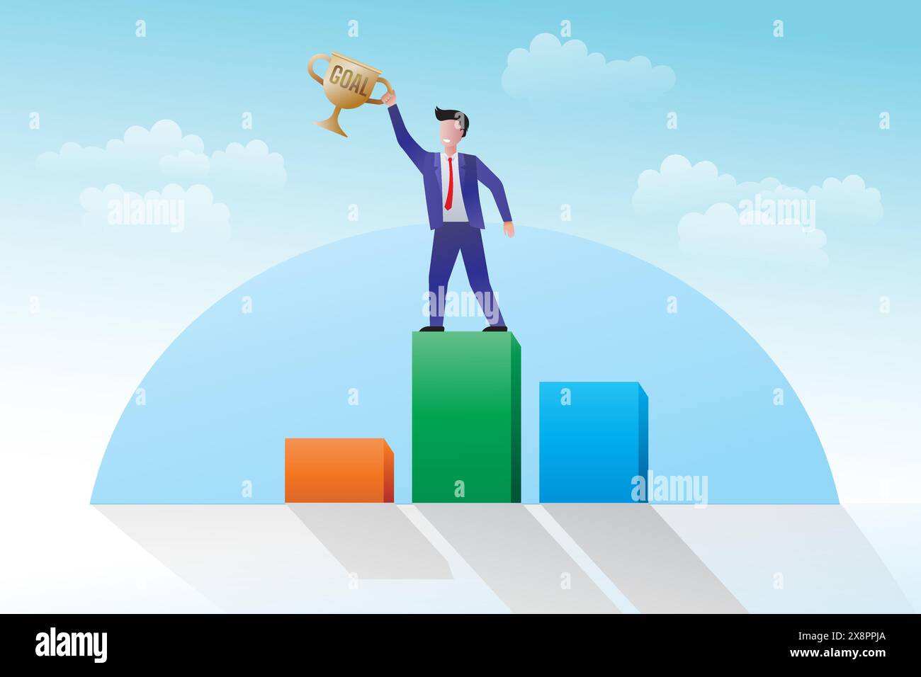 Blue sky view man Stock Vector Images - Alamy