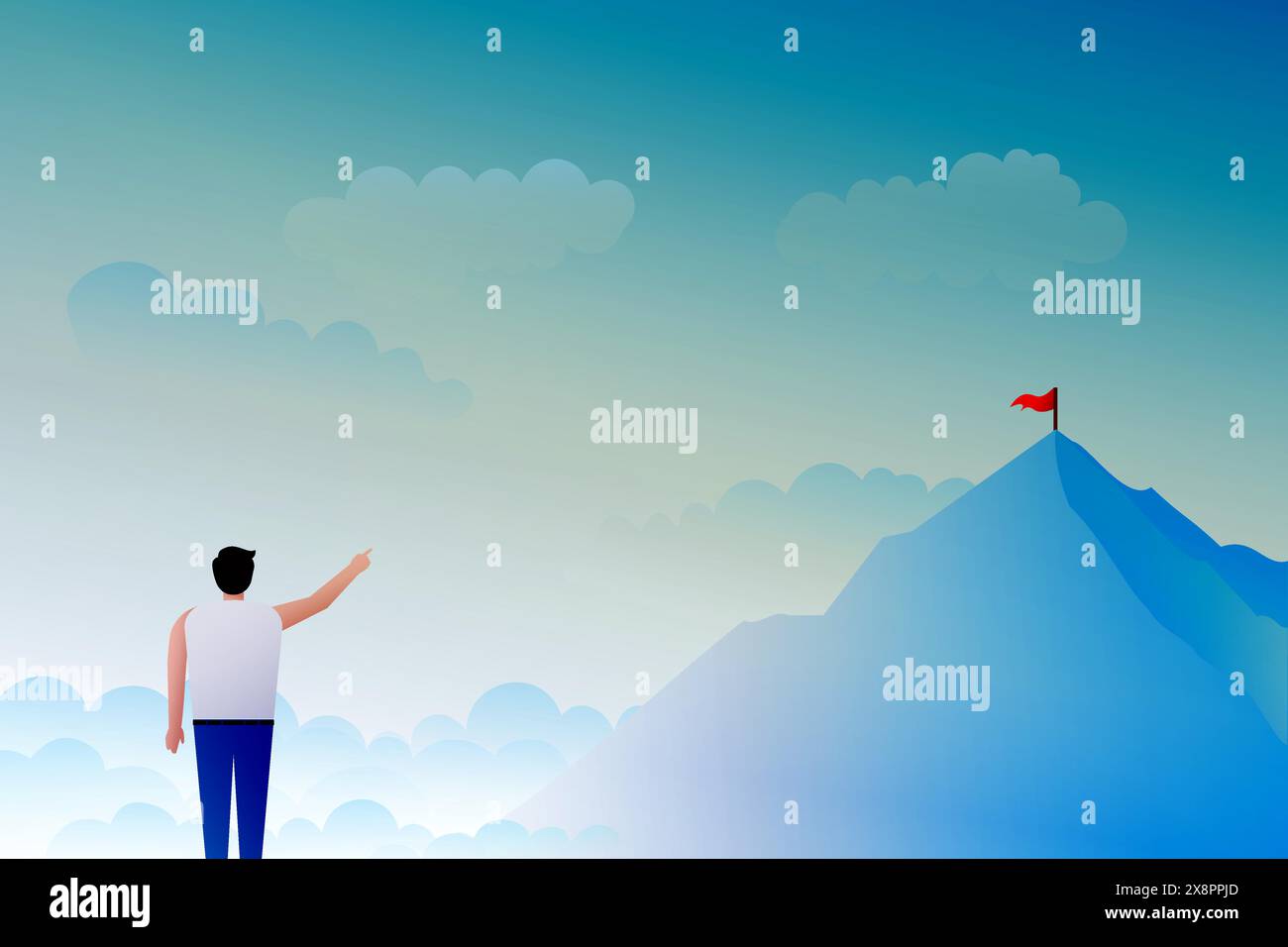 Achievement top point flag hi-res stock photography and images - Alamy