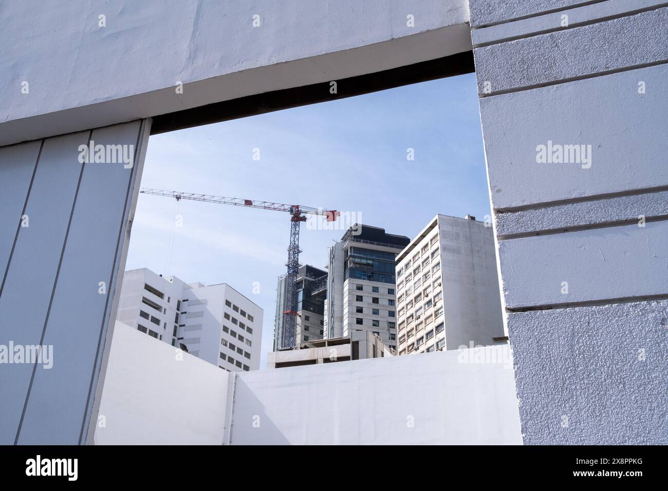 Construction of modern buildings in Casablanca, Casablanca-Settat ...