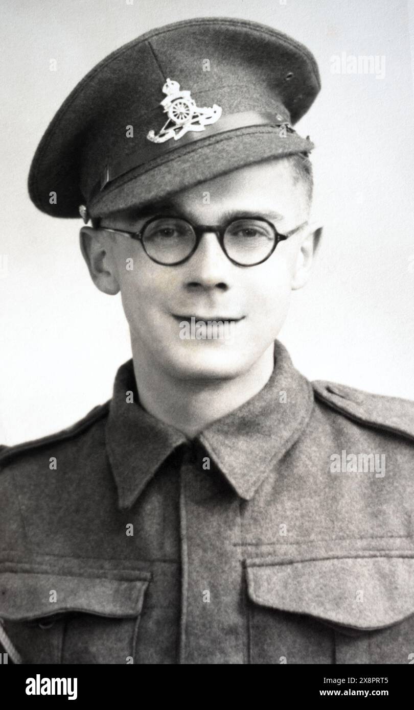 A portait of a gunner in the Royal Artillery taken in Wallsend during ...
