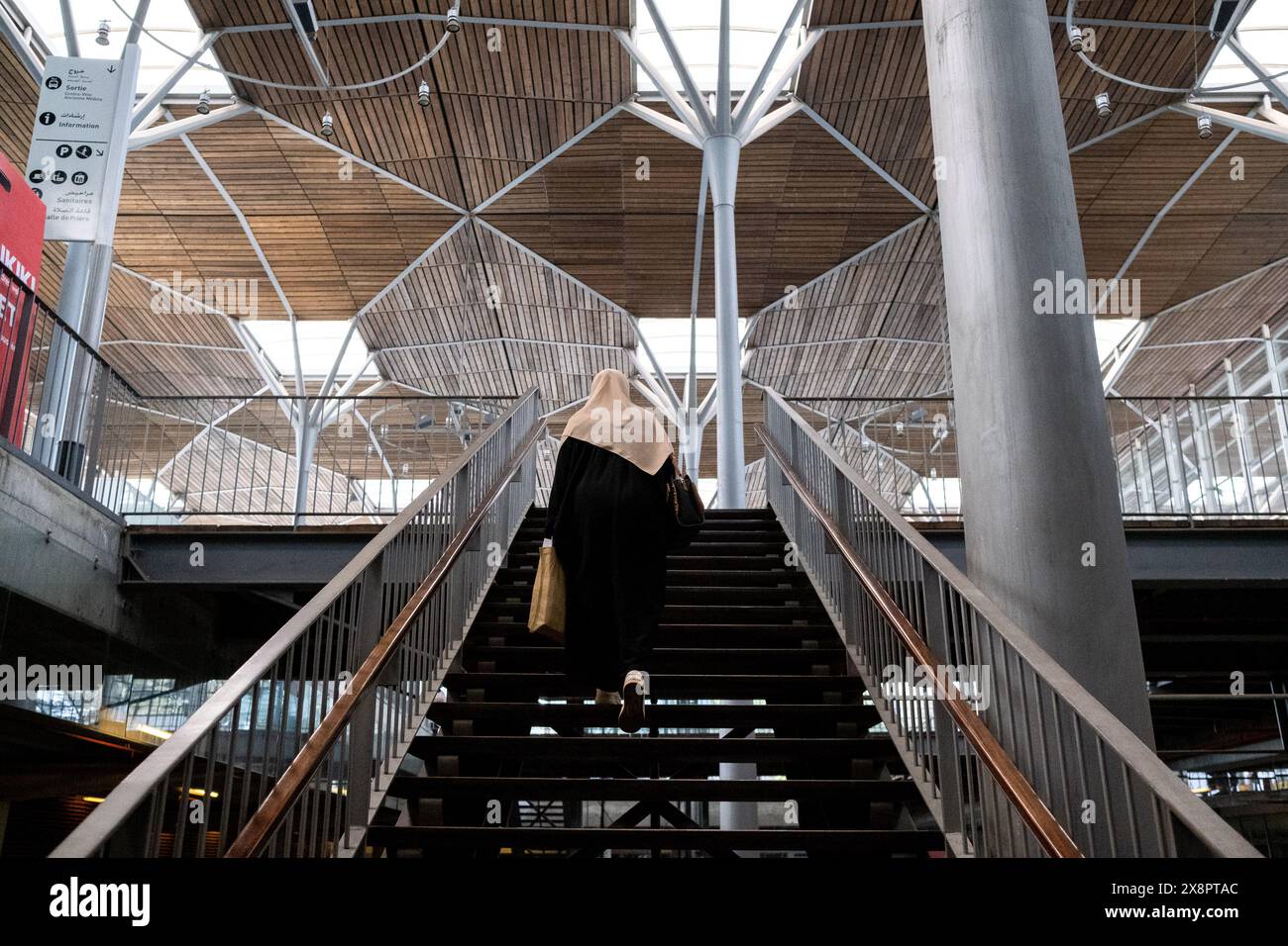 The modern Casa-Port train station in Casablanca, Morocco on October 5 ...