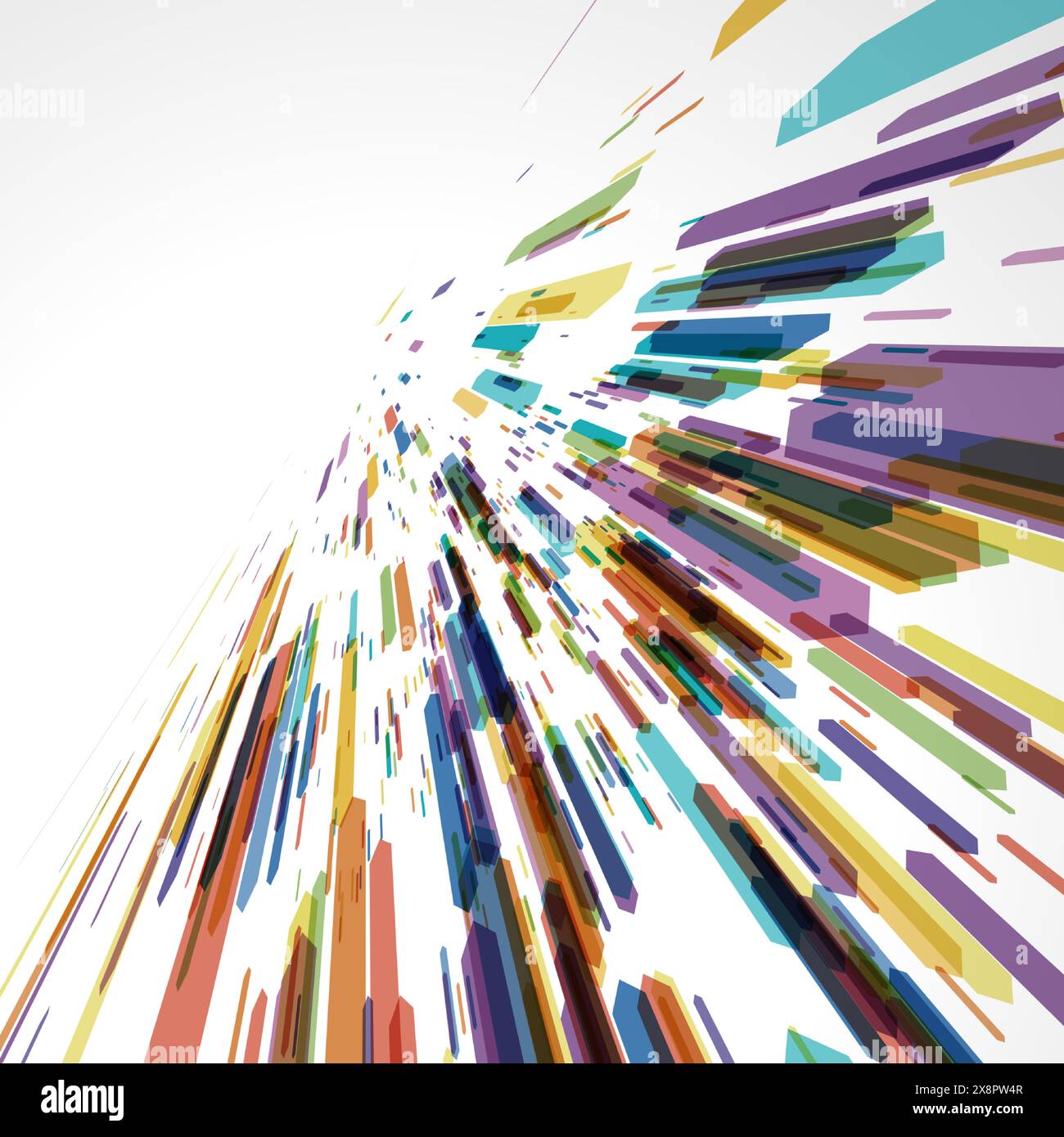 A vibrant explosion of colors spreads outwards with dynamic energy ...