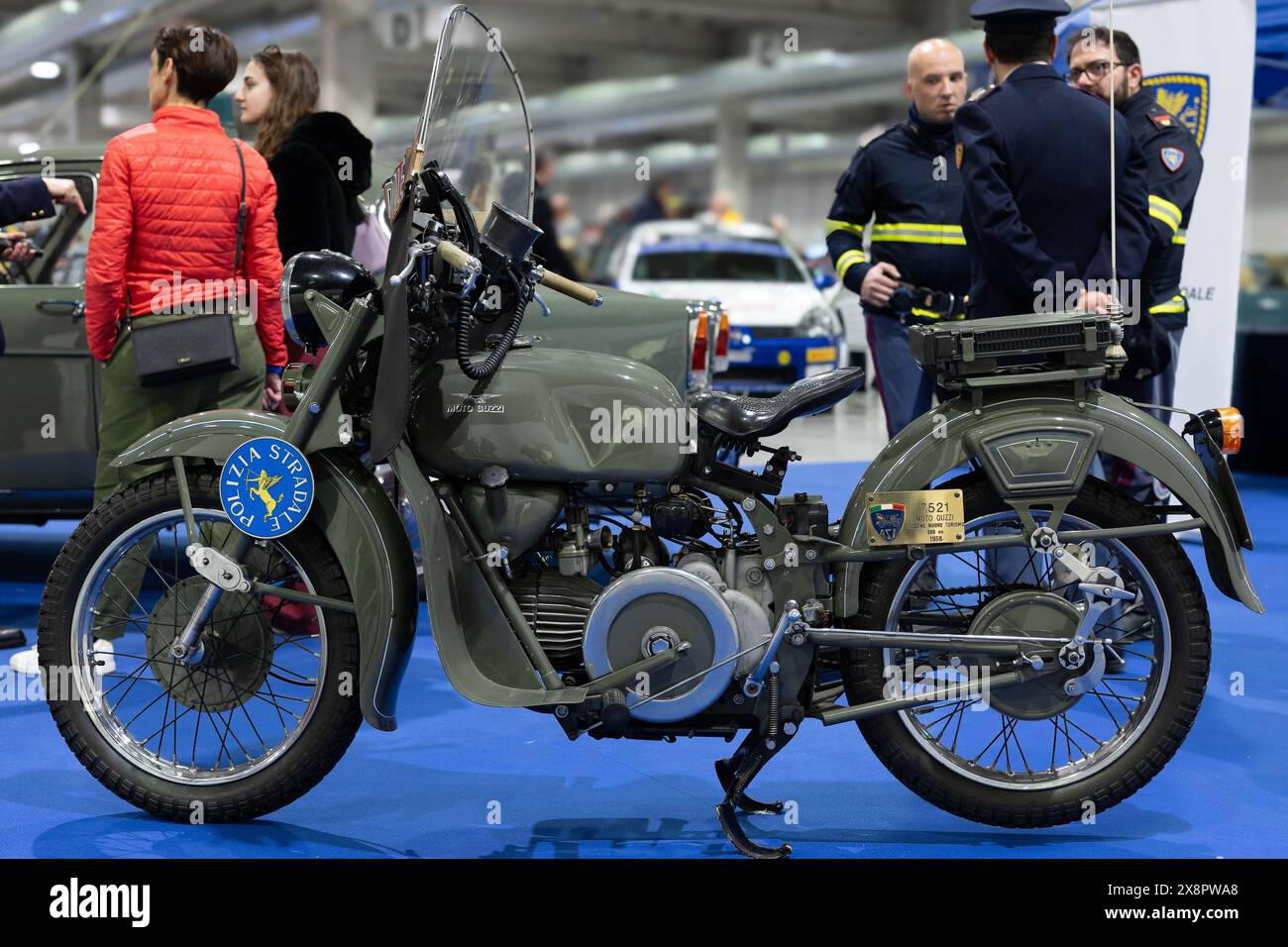 Old Vintage Italian Police Motorbike Stock Photo - Alamy