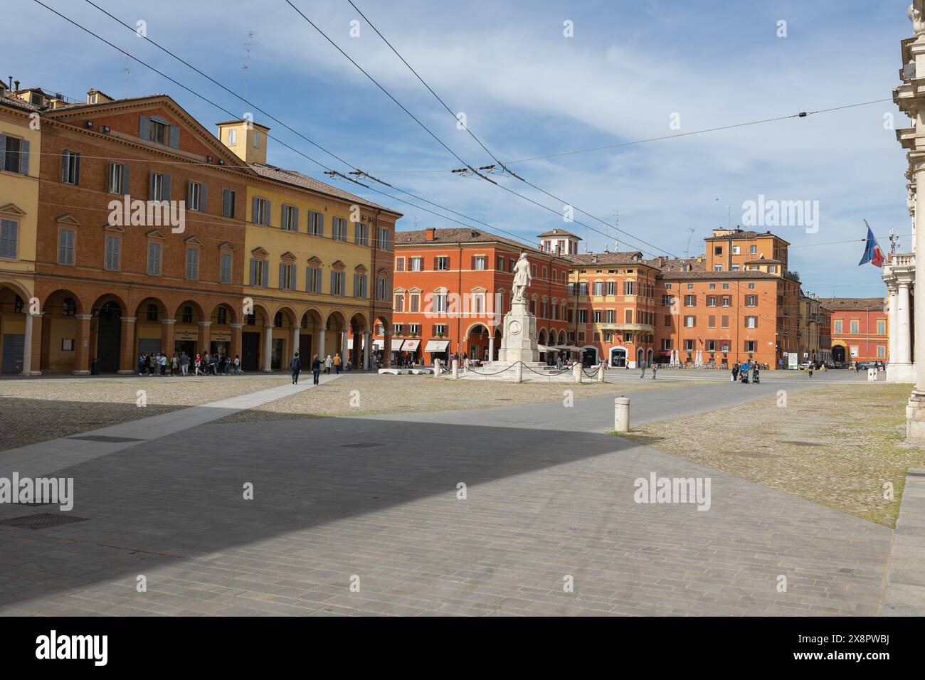 Roma Square in Modena and Ducal Palace on the Right, Baroque ...