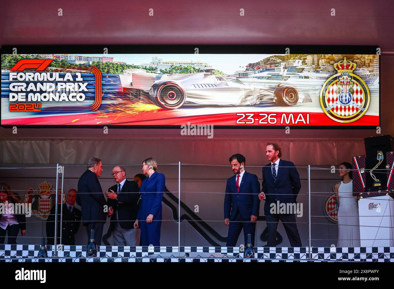 Monaco, Principality Of Monaco. 26th May, 2024. Podium of the race with ...