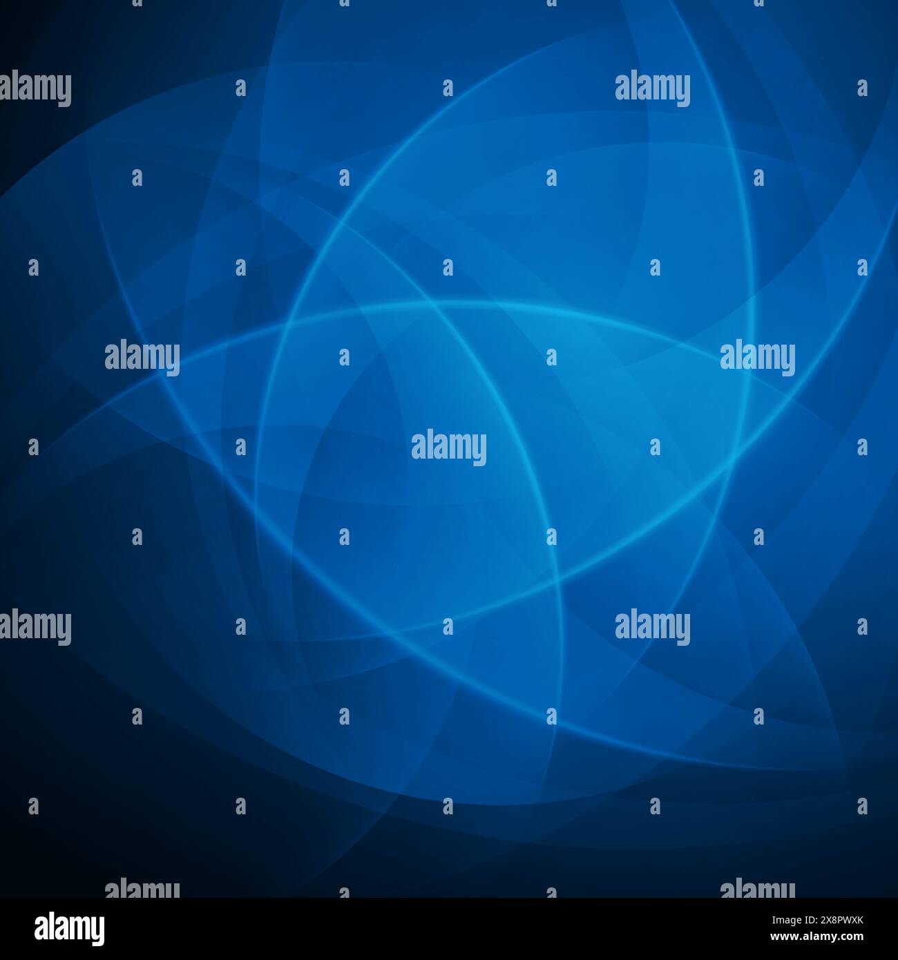 A gradient of blue hues forms an abstract backdrop with multiple transparent circles overlapping ...