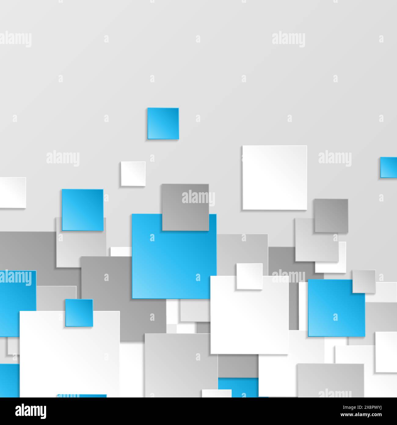 A vibrant selection of assorted geometric shapes in blue and grey ...