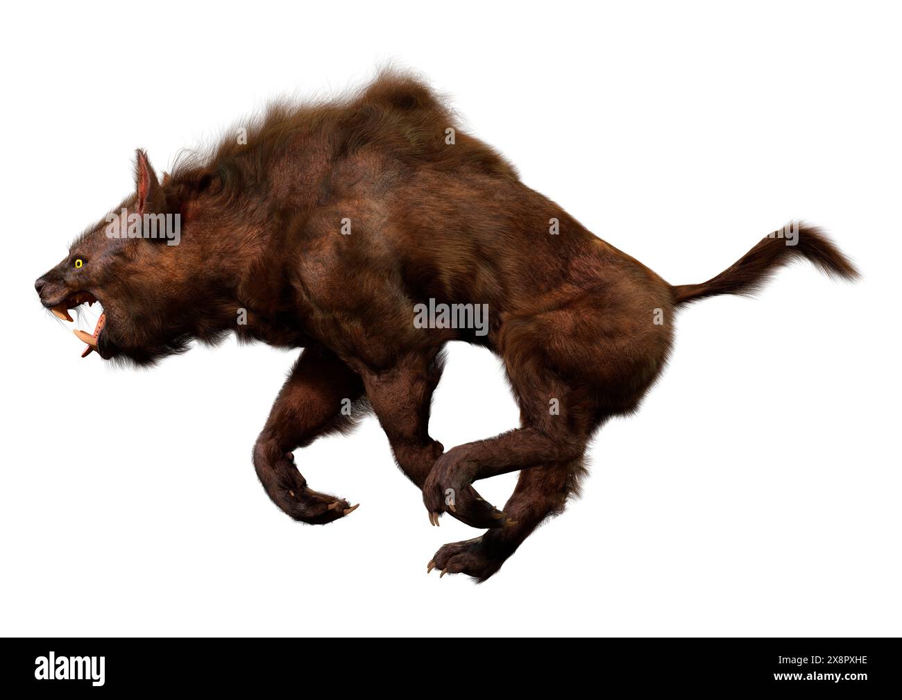 3D rendering of a mythical animal varg isolated on white background ...