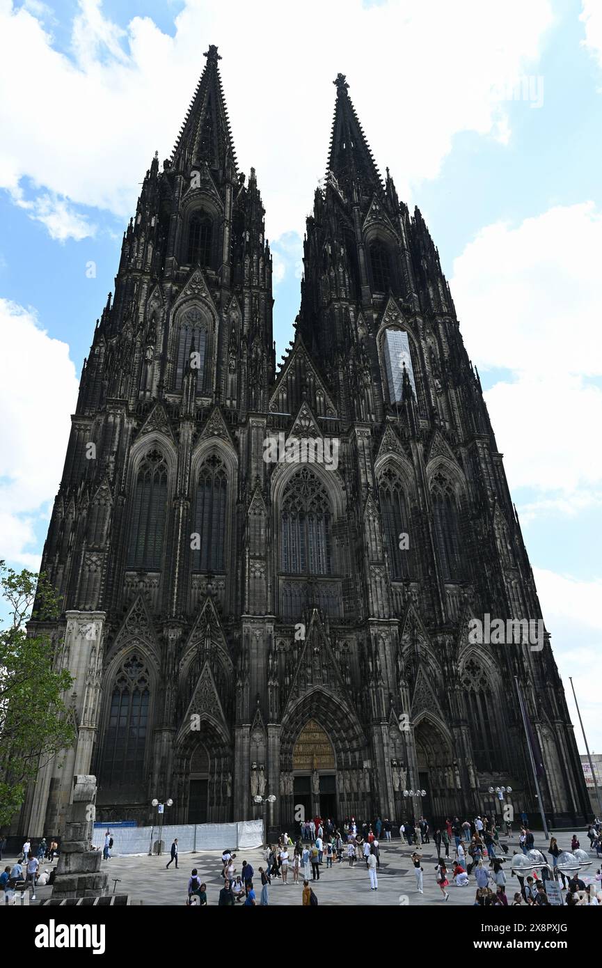 Cologne, Germany. 23rd May, 2024. Cologne Cathedral, west portal ...