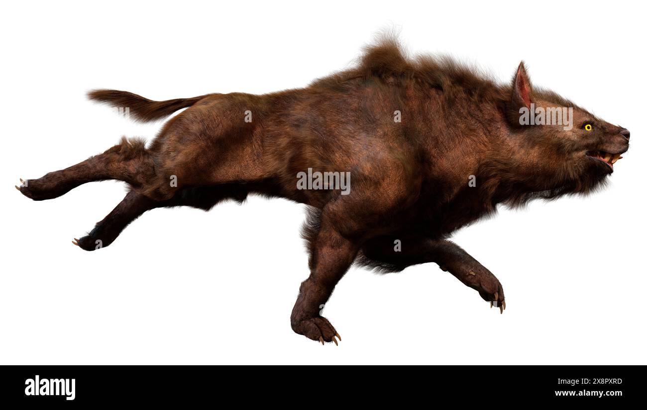 3D rendering of a mythical animal varg isolated on white background ...