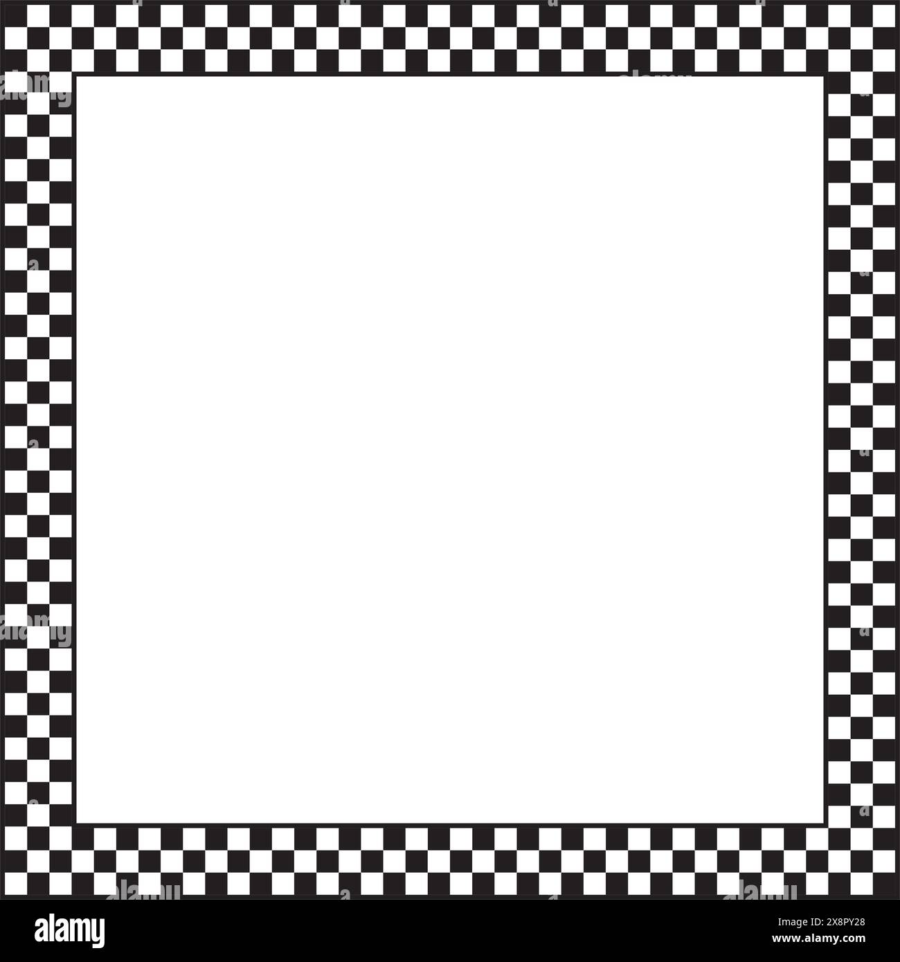 Square frame with checkered print. Rectangular vignette with ...
