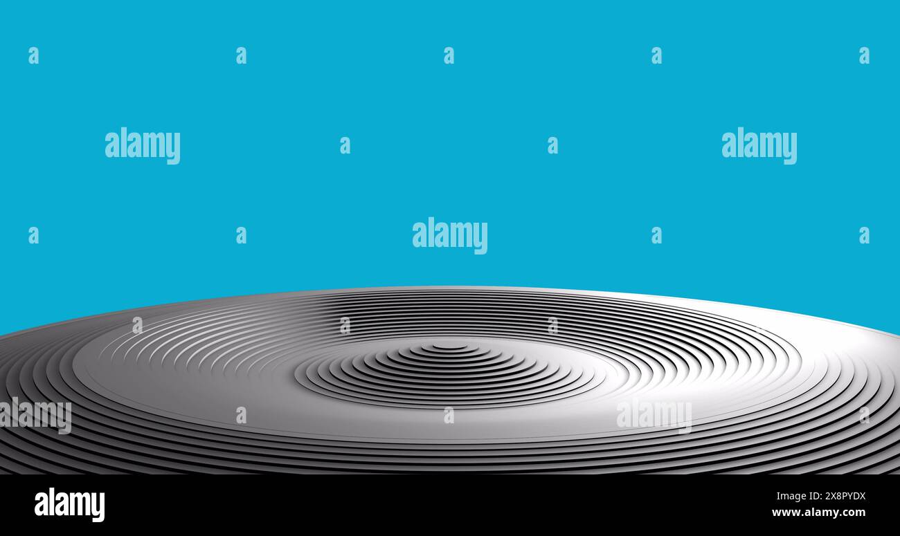 Image of grey circles pattern pulsating on blue background Stock Photo ...