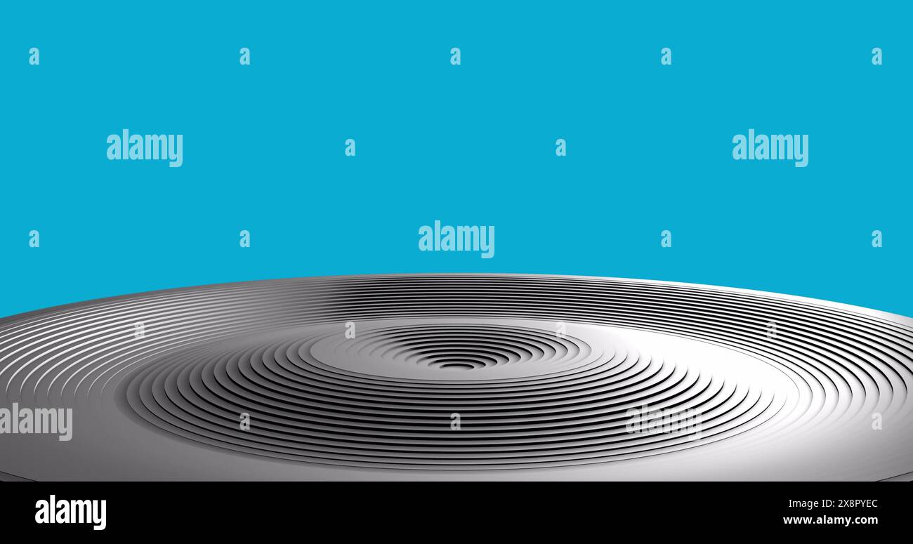 Image of grey circles pattern pulsating on blue background Stock Photo ...