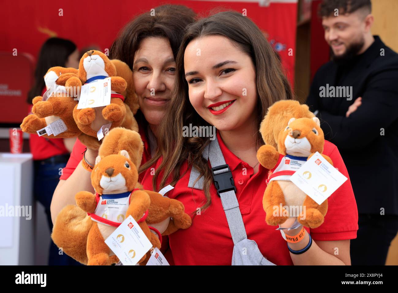 Arrival of the 2024 Olympic torch relay in Bordeaux. Bordeaux, Gironde ...