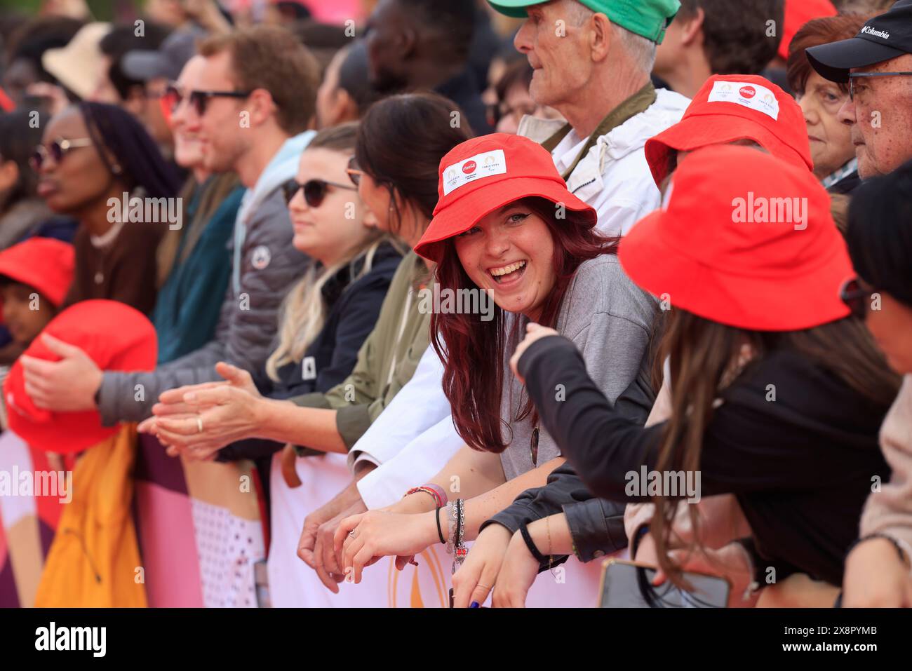 Arrival of the 2024 Olympic torch relay in Bordeaux. Bordeaux, Gironde ...