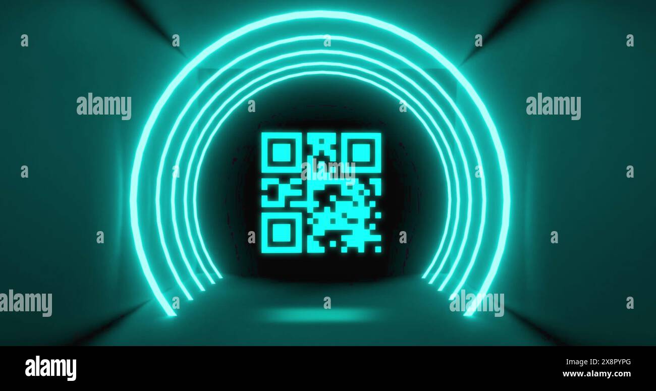 Glowing qr code hi-res stock photography and images - Alamy