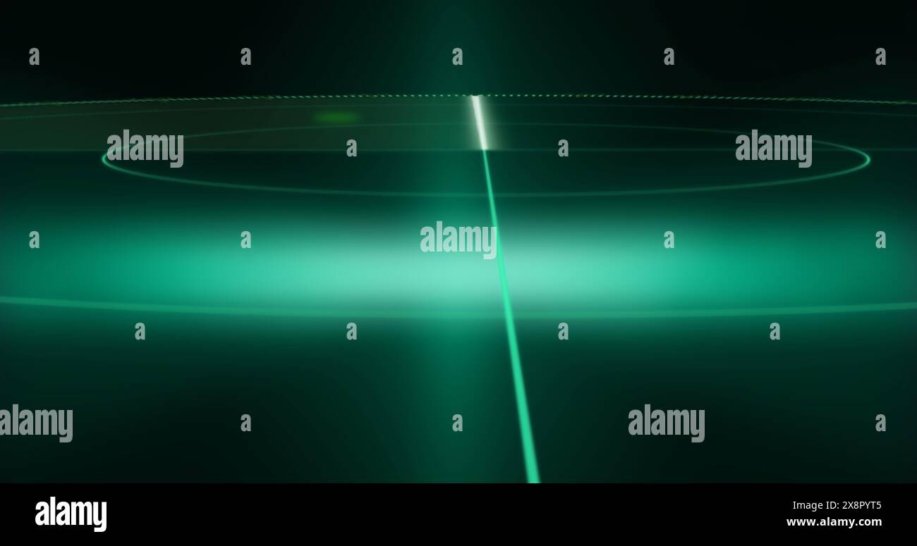 Image of green scope scanning on dark background Stock Photo - Alamy