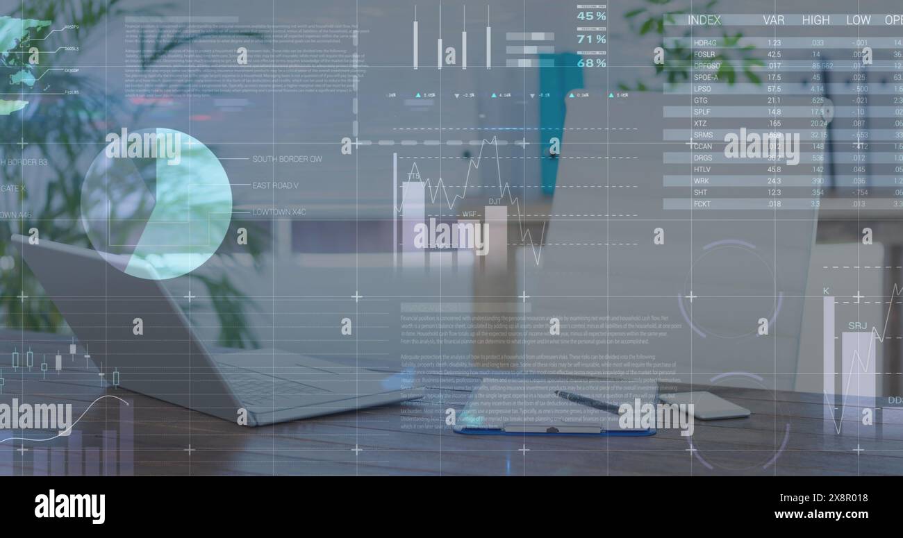 A composite image of various financial charts Stock Photo - Alamy