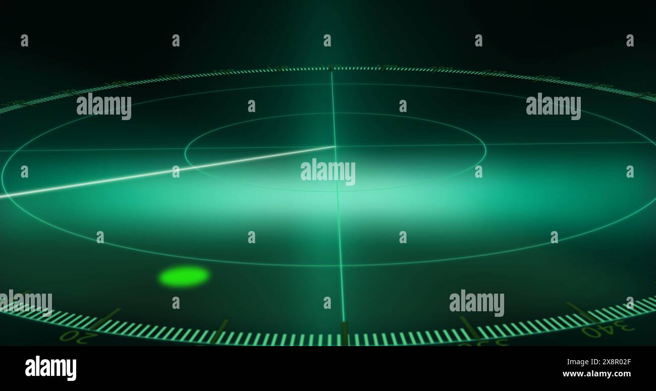 Image of green scope scanning on dark background Stock Photo - Alamy