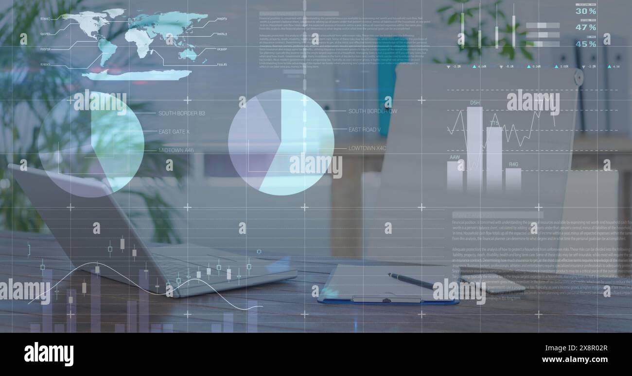 Digital composite data charts graphs hi-res stock photography and ...
