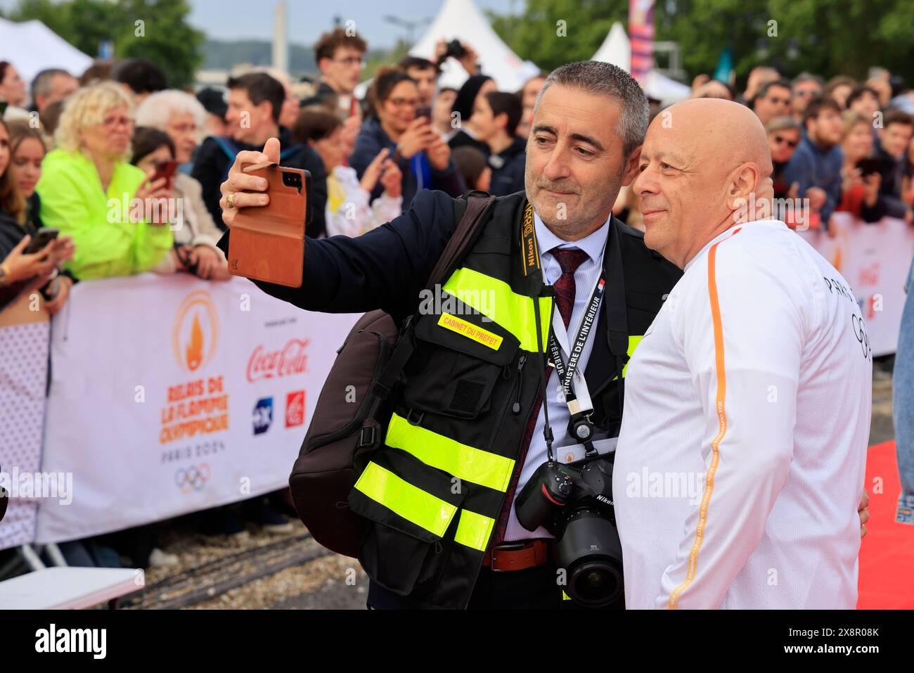 Thierry marx bearer of the 2024 olympic torch relay hi-res stock ...