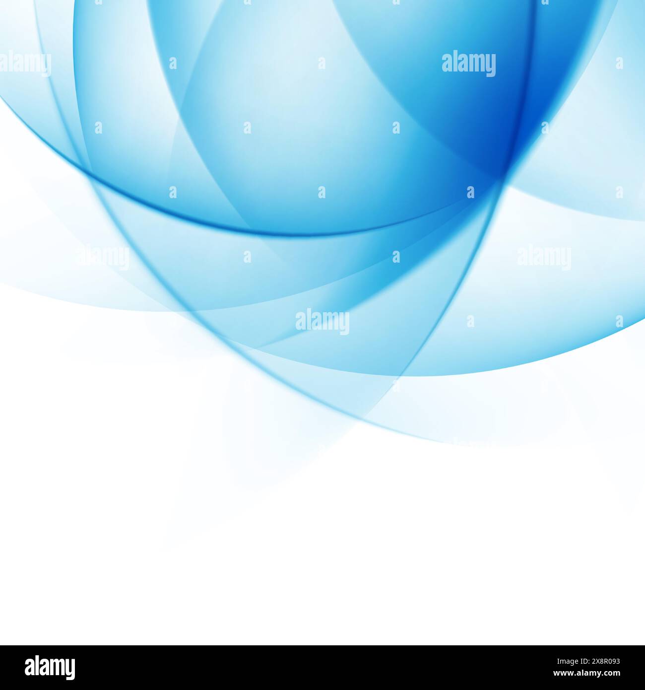 A gradient of blue hues forms an abstract backdrop with multiple transparent circles overlapping ...