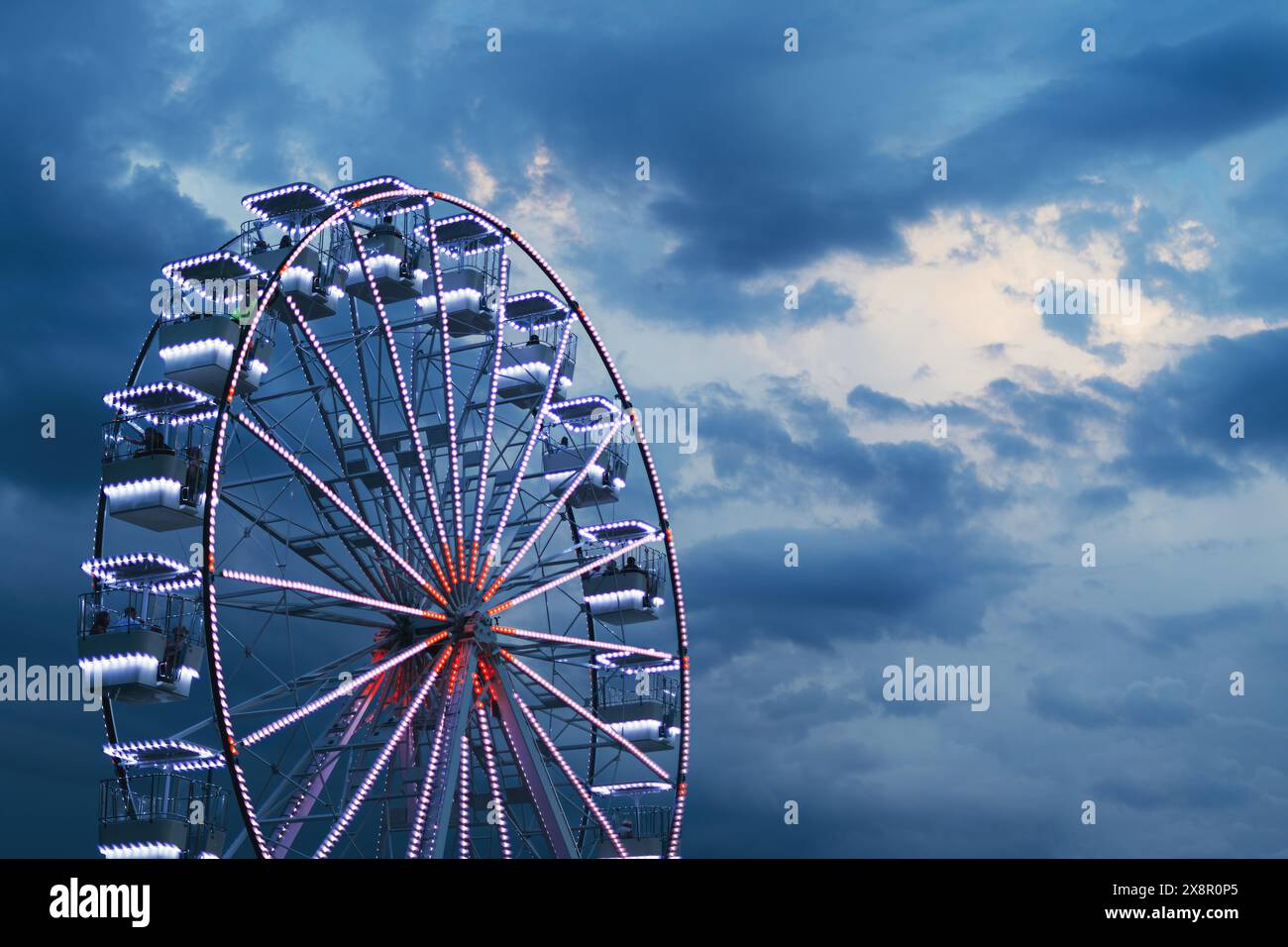 Ferris wheel for panoramic view in amusement park is popular ...
