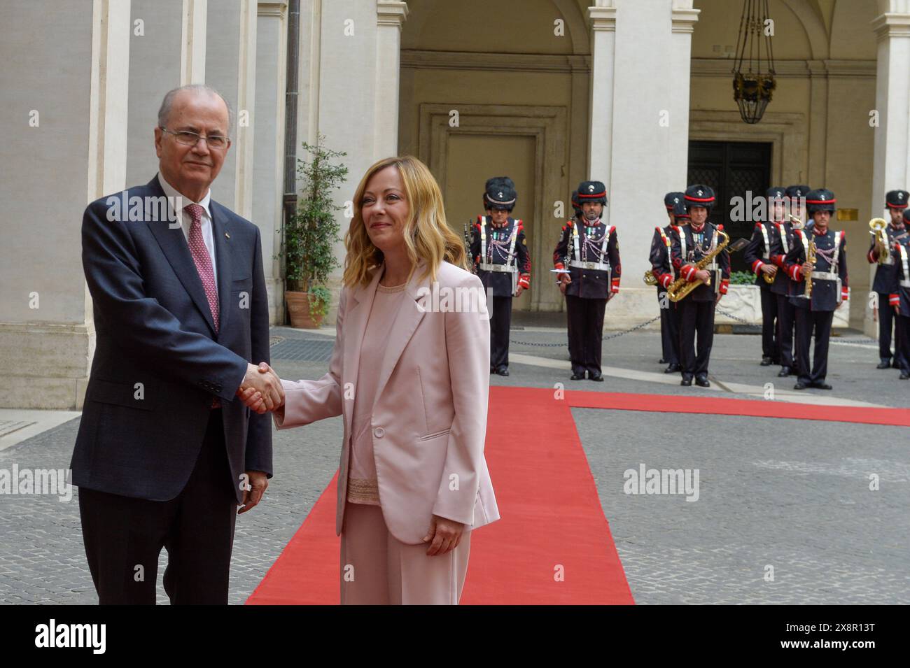 Italy, Rome, May 25, 2024 : Chigi Palace, Prime Minister Giorgia Meloni ...