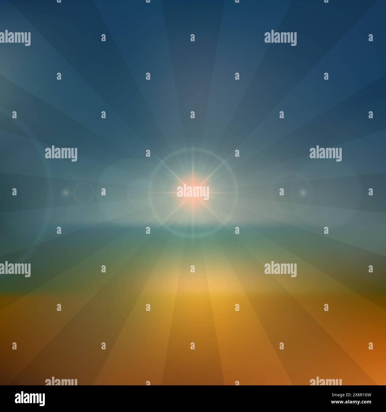 The sun shines brightly over a vast field, casting a warm glow on the ...