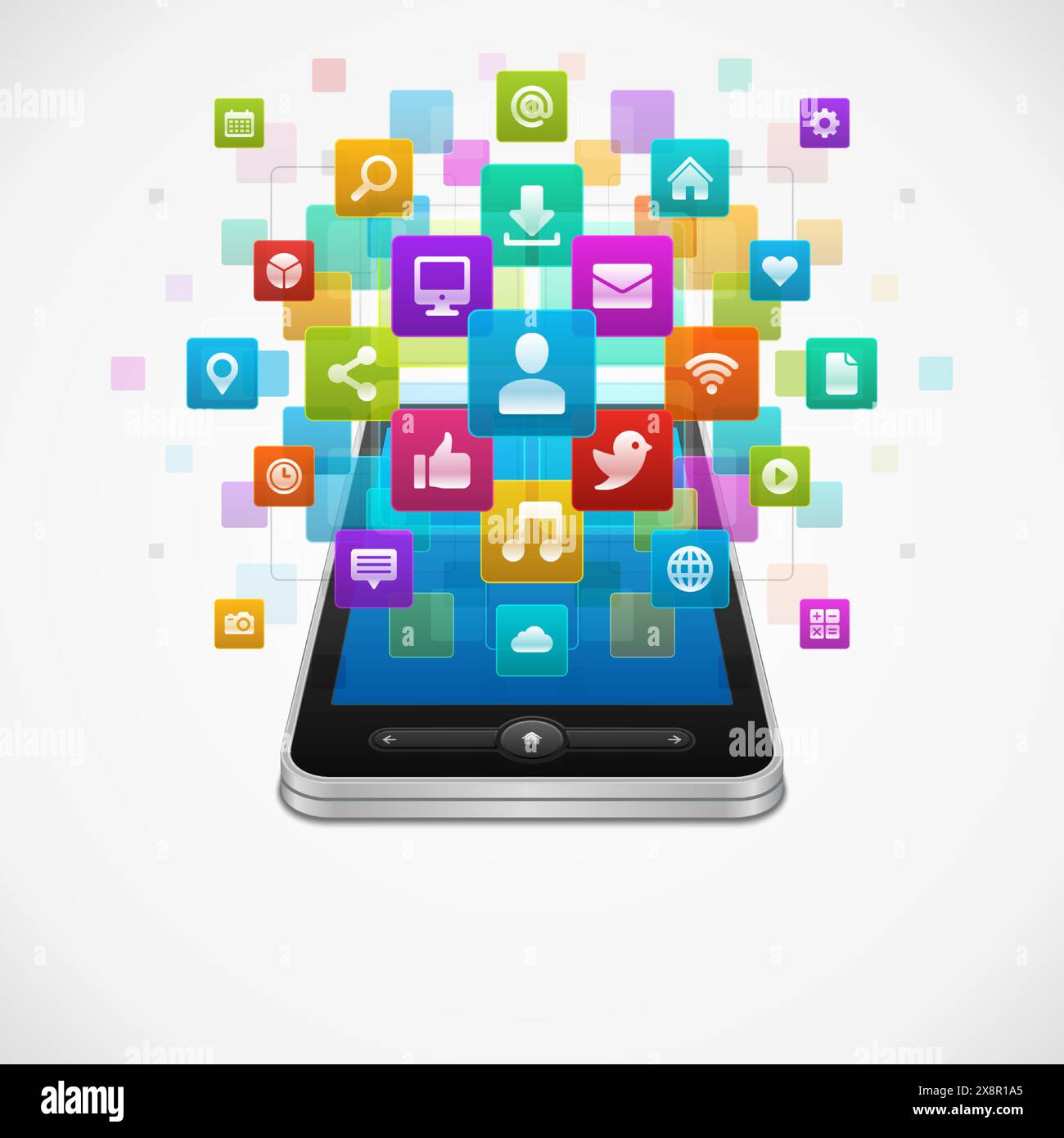 Vibrant network icons hi-res stock photography and images - Alamy