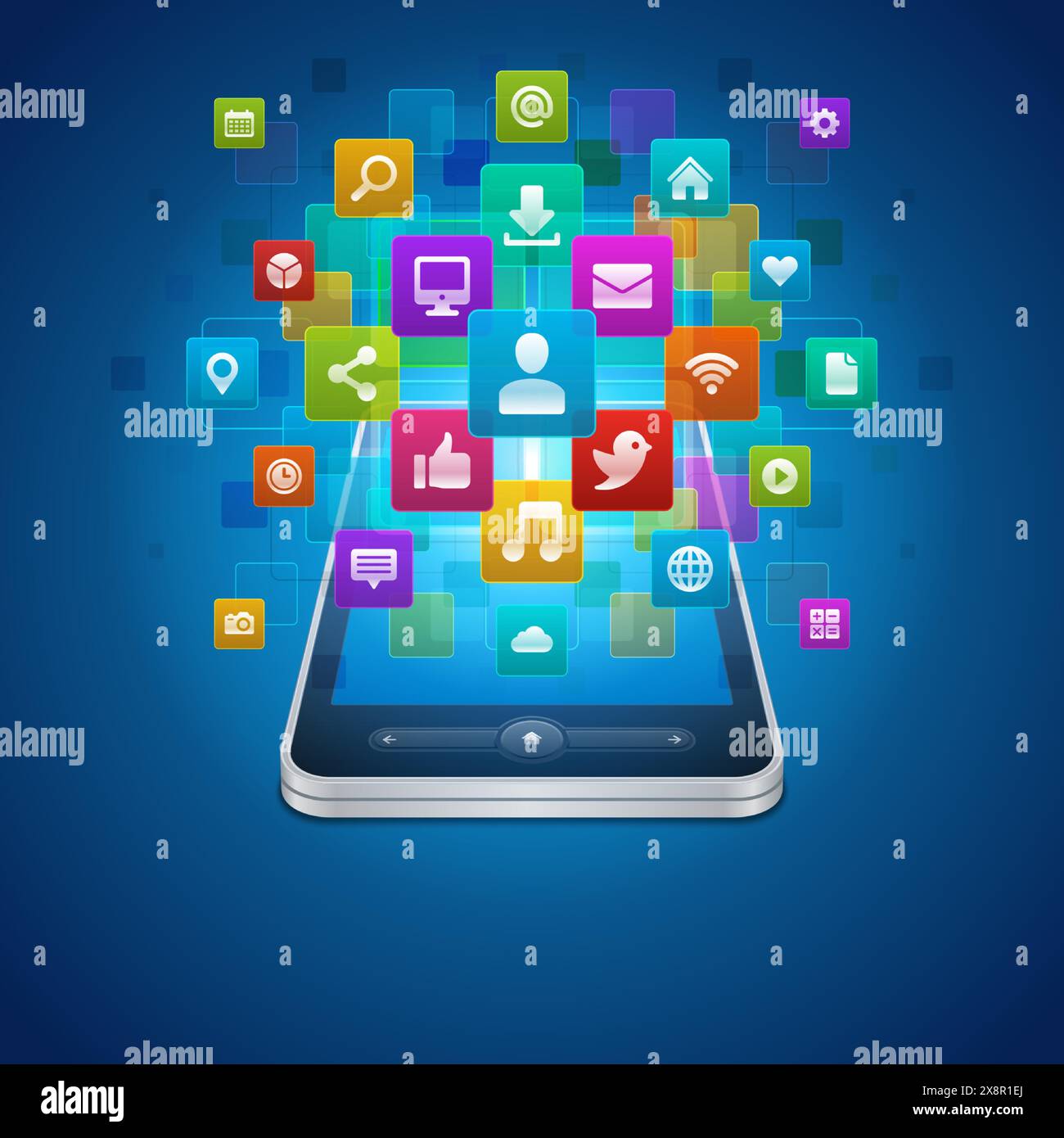Network digital icons against interface Stock Vector Images - Alamy