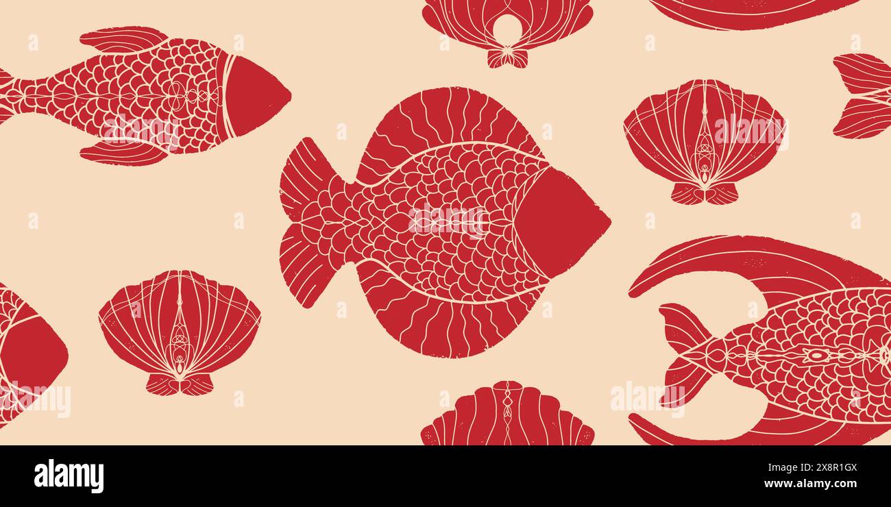 Vector seamless overlapping pattern Stock Vector Image & Art - Alamy