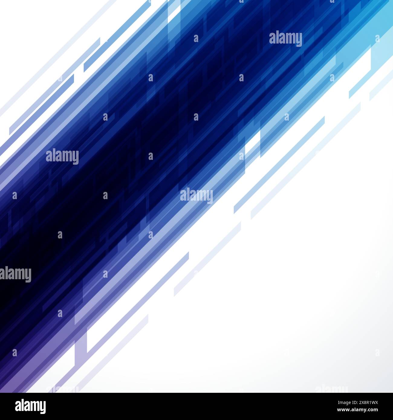 An Abstract Composition Featuring Various Shades Of Blue And White Intersecting Lines Creating