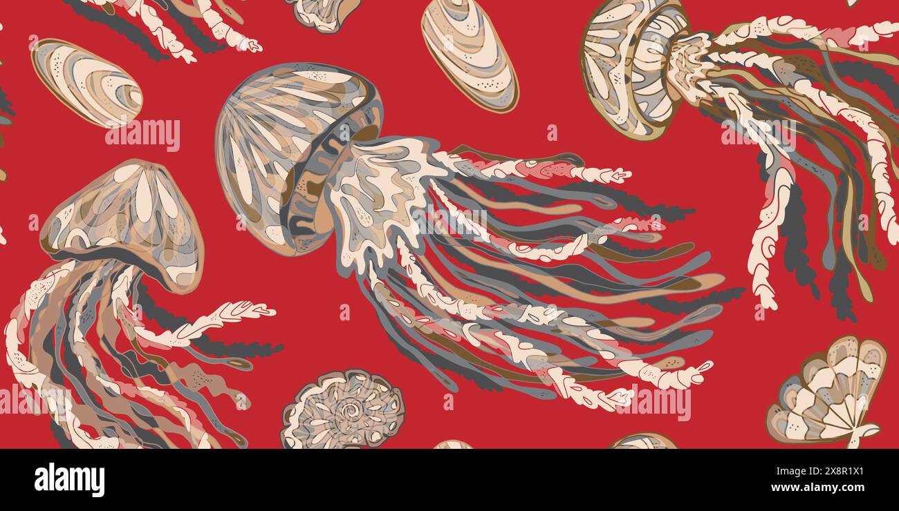 Vector seamless overlapping pattern Stock Vector Image & Art - Alamy